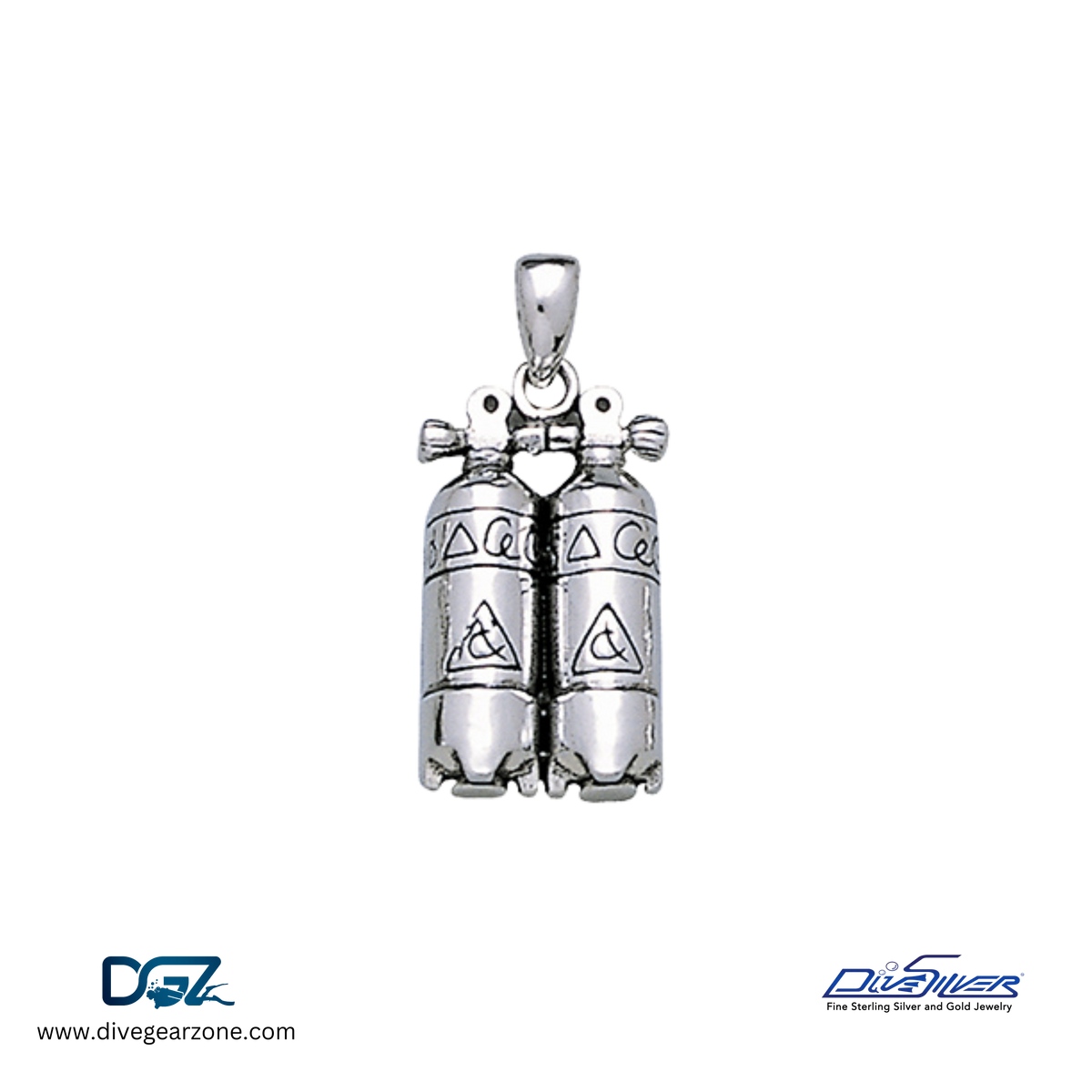 Dive Silver Double Dive Tank Pendant – DIVE GEAR ZONE